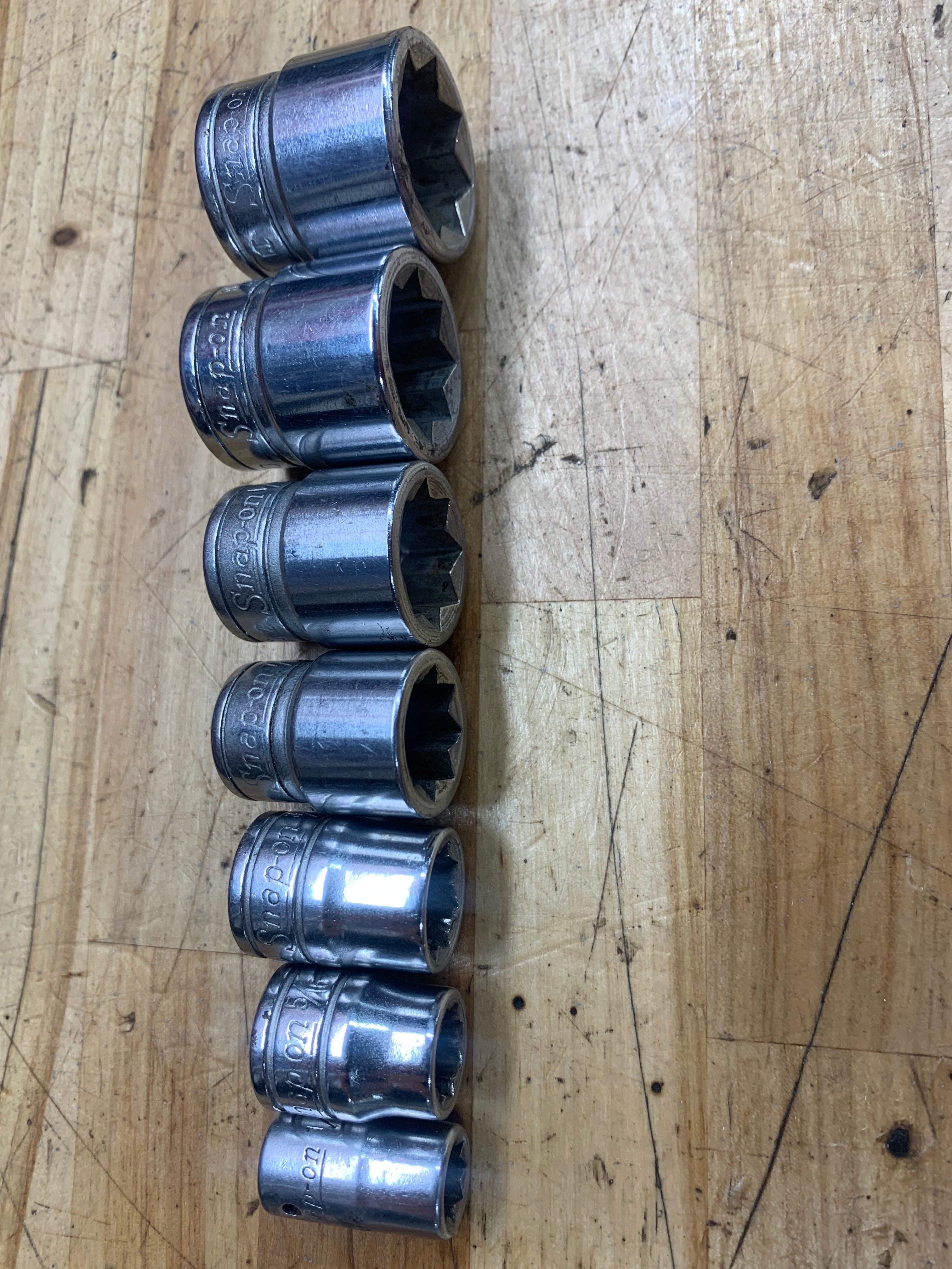 Snap On 8 Point Sockets 7pc. VINTAGE – MRC Tools LLC